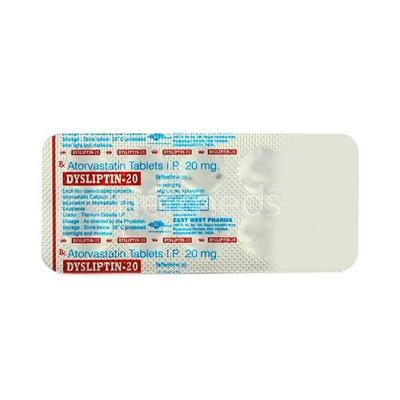 Dysliptin 20mg Tablet 10'S : Uses, Side Effects, Price | Netmeds