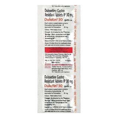 Dulotin 30mg Tablet 10'S : Price, Uses, Side Effects | Netmeds