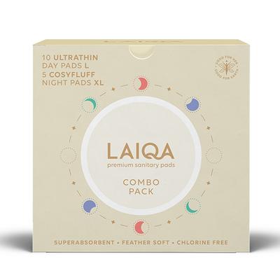 Buy LAIQA Premium Sanitary Pads Combo Pack (Day Pads 10's + Night Pads ...