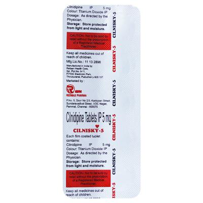 CILNISKY 5 Tablet 10's : Price, Uses, Side Effects | Netmeds
