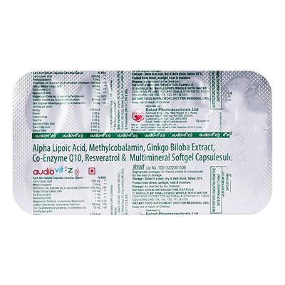 AUDIOVIT Z Capsule 10's - Price, Uses, Side Effects | Netmeds