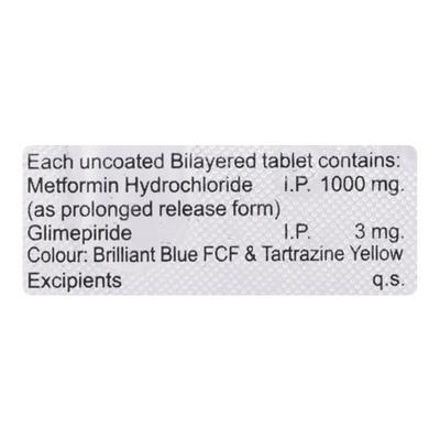 GLIMIPRIME M3 FORTE Tablet 15's : Price, Uses, Side Effects | Netmeds