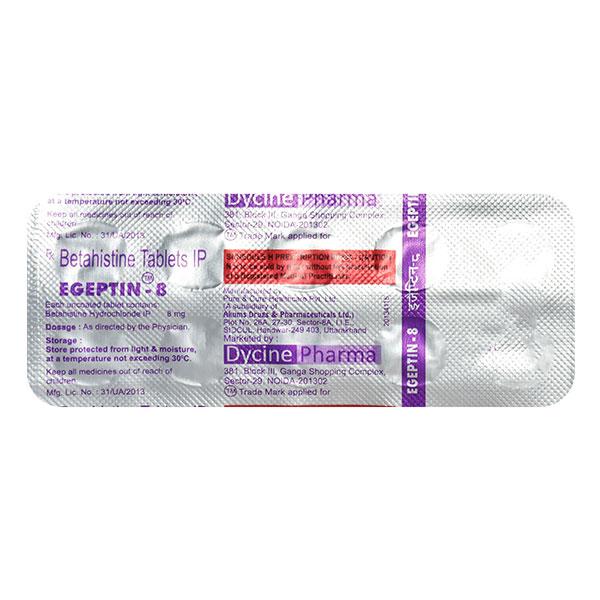 EGEPTIN 8mg Tablet 10's