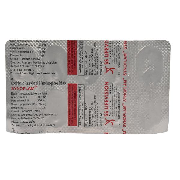 Buy SYNOFLAM Tablet 10's Online at Upto 25% OFF | Netmeds