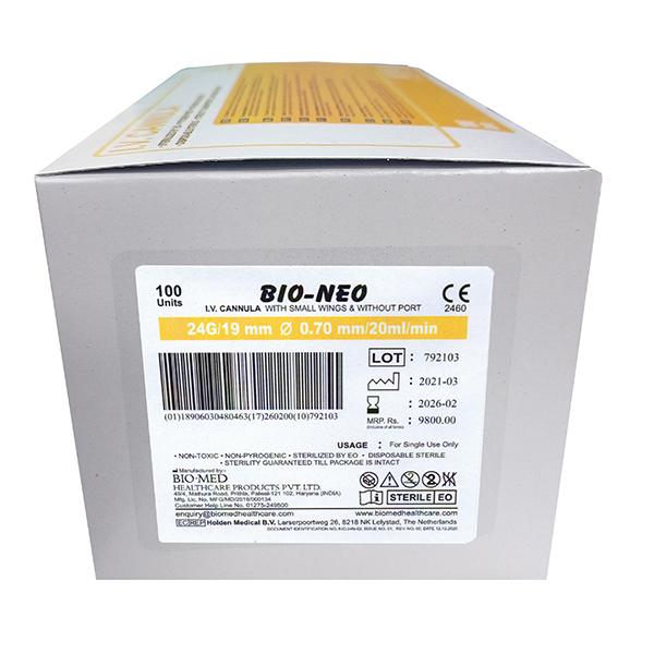 Buy Bio-Neo I.V. Cannula with Needle 24G 100's Online at Discounted Price | Netmeds