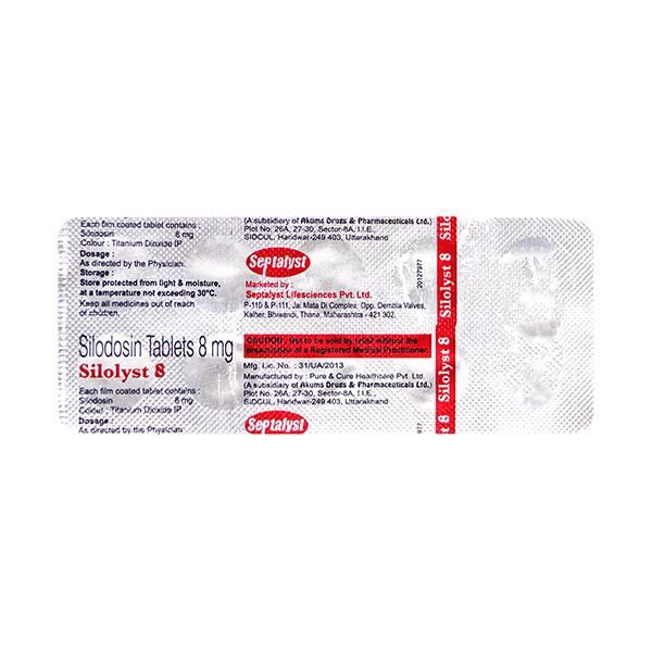 Buy SILOLYST 8mg Tablet 10's Online at Upto 25% OFF | Netmeds