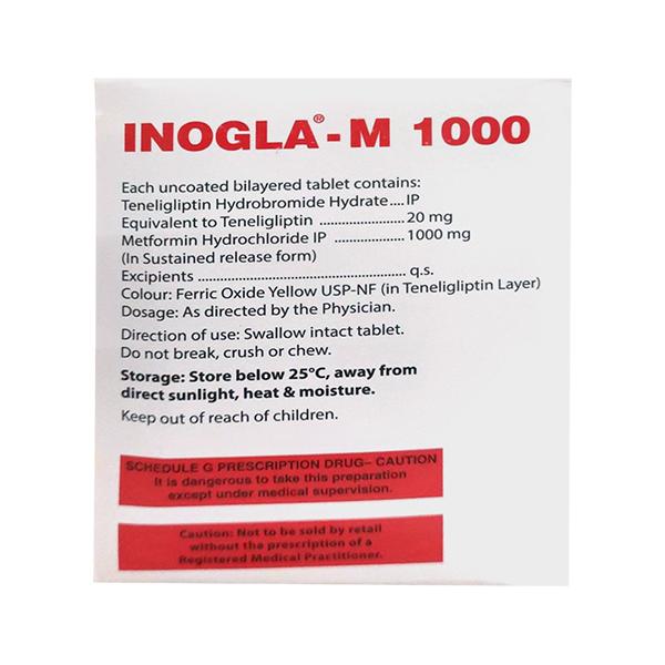 INOGLA M 1000 Tablet 15's : Price, Uses, Side Effects | Netmeds
