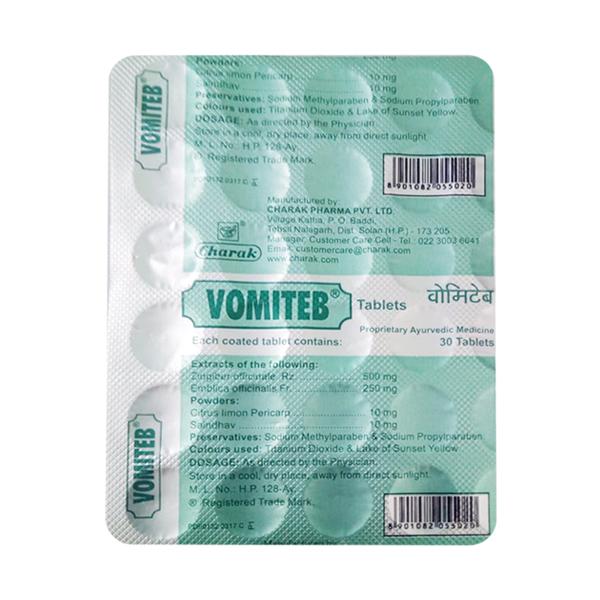 Vomiteb Tablet 30'S - Buy Medicines online at Best Price from Netmeds.com