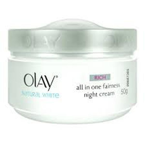 OLAY NATURAL WHITE RICH ALL IN ONE FAIRNESS NIGHT CREAM 50GM