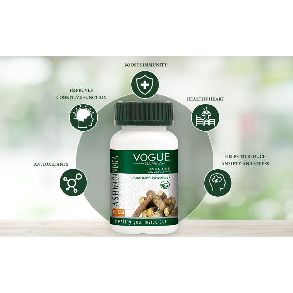 Buy Vogue Wellness Nutritional Supplement Tablet - Ashwagandha 60's ...