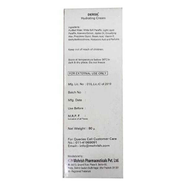 Buy DERSIL HYDRATING Cream 80gm Online - Price, Uses & Side Effects ...
