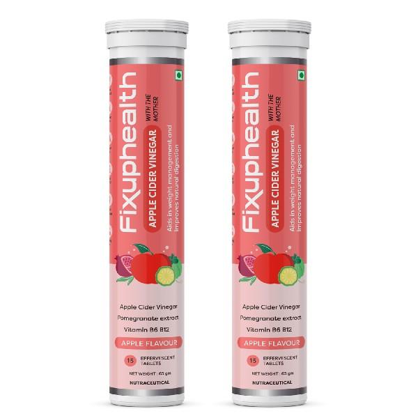 Buy FixUpHealth Apple Cider Vinegar Effervescent Tablet - Apple Flavour ...