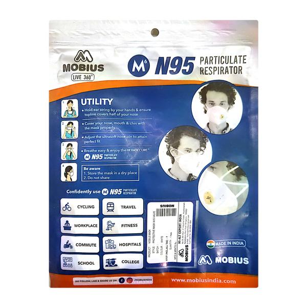 Buy Mobius N95 Particulate Respirator Face Mask - White 1's Online at Discounted Price | Netmeds