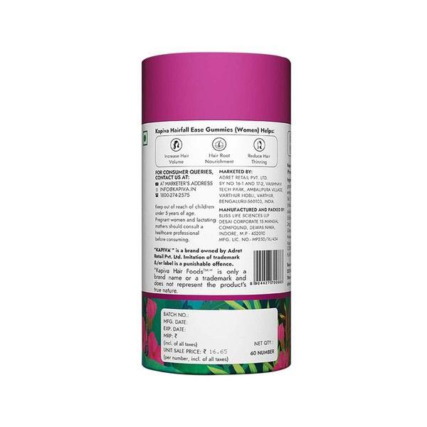 Buy Kapiva Hair Foods Hair Fall Ease Gummies for Women 60's Online at ...