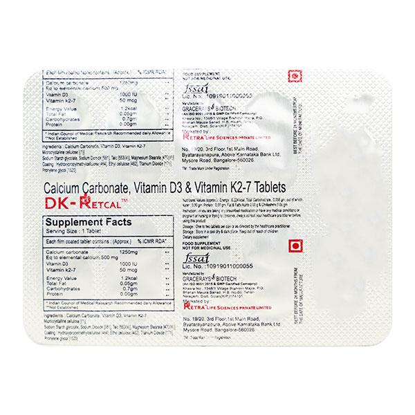 DK RETCAL Tablet 10's