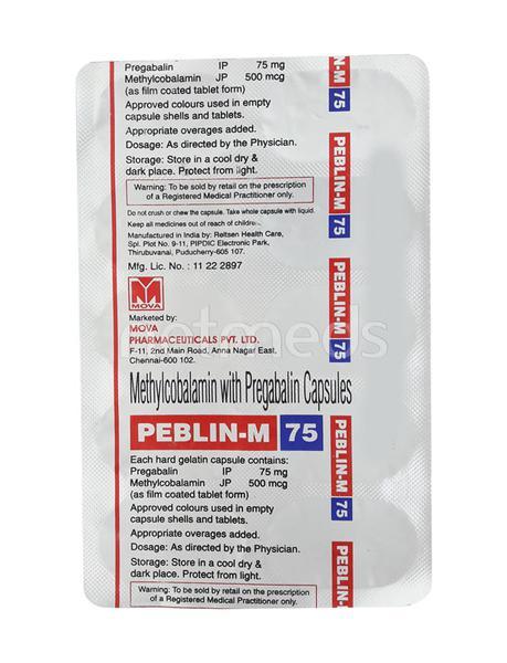 Peblin M 75mg Capsule 10'S