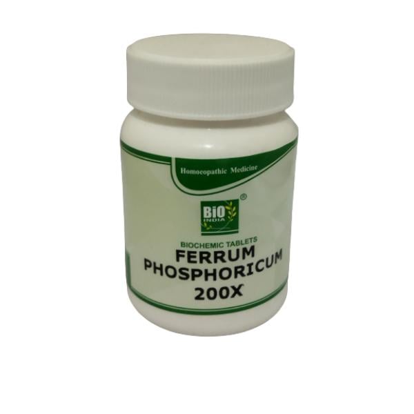 Buy Bio-India's Biochemic Tablet - Ferrum Phosphoricum 200X 25 gm ...