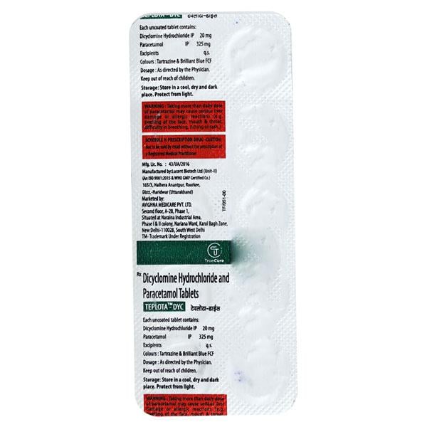 Buy TEPLOTA DYC Tablet 10's Online at Upto 25% OFF | Netmeds