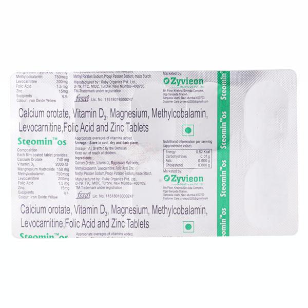 Buy STEOMIN OS Tablet 10's Online at Upto 25% OFF | Netmeds