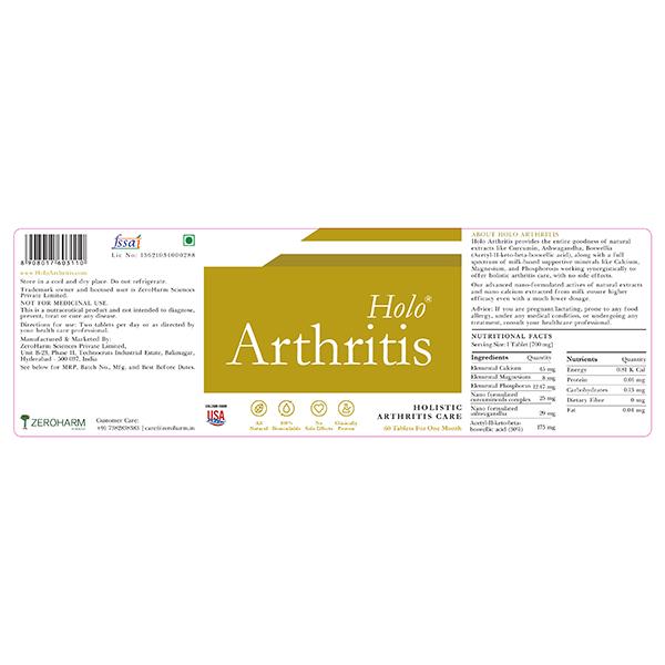 Zeroharm Holo Arthritis Tablet 60's