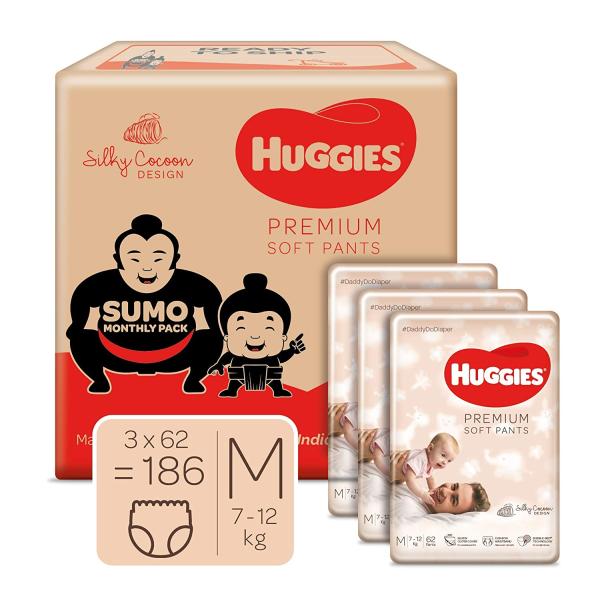 Buy Huggies Premium Soft Diaper Pants (M) 126's Online at Best Price ...