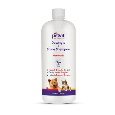 Buy Petvit Detangle & Shine Shampoo - For All Breeds Dogs & Cats 1000 ...
