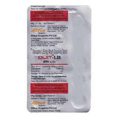 Buy OLET 1.25 Tablet 15's Online at Upto 25% OFF | Netmeds