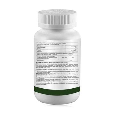 La nature's Green Coffee Bean Extract 400 mg Softgel capsules 60's