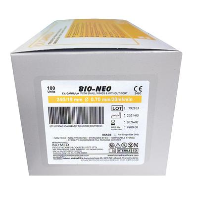 Buy Bio-Neo I.V. Cannula with Needle 24G 100's Online at Discounted ...