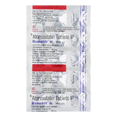 Buy REMETOR 80 Tablet 15's Online at Upto 25% OFF | Netmeds