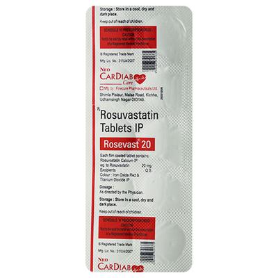 ROSEVAST 20mg Tablet 10's