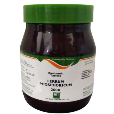 Buy Bio-India's Biochemic Tablet - Ferrum Phosphoricum 200X 450 gm ...