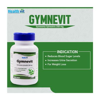 Buy Healthvit Gymnevit Gymnema Sylvestris 250 mg Capsule (Pack of 2 x ...