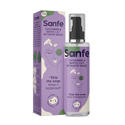 Buy Sanfe 3 in 1 Intimate Wash - Cucumber & White Lily 100 ml Online at ...