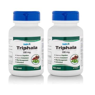 HealthVit Triphala Powder 250 mg Capsules (Pack of 2 x 60's) online at ...