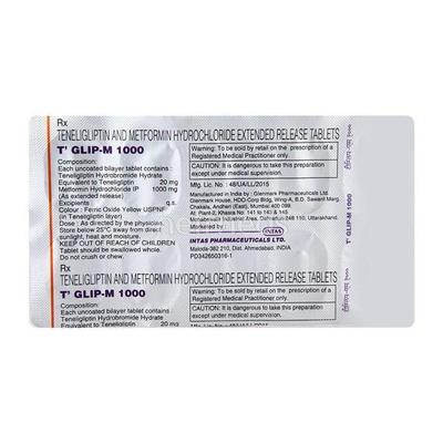 Tglip M 1000/20mg Tablet 10'S