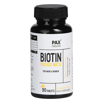 PAX Naturals Biotin 10000 mcg Tablet 90's Online at Best Price - Biotins