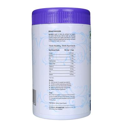 Nutriwish Barley Grass Powder 100 gm Online at Best Price - Herbal Extracts