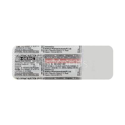 D Gesic 75mg Injection 1ml