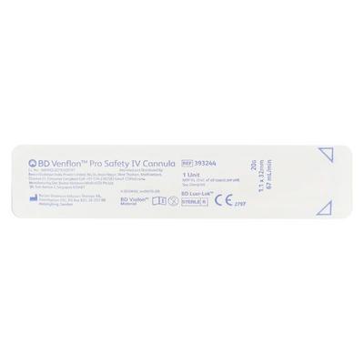 Buy BD Venflon Pro Safety IV Cannula (20G x 1.1 x 32mm) (393244) 1's ...