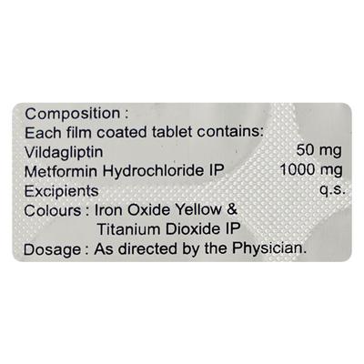 NUGLIPTIN M 1000mg Tablet 15's