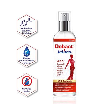 Dobact Intima Ph 3.5 with Prebiotic Hygiene Spray 60 ml Online at ...