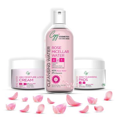 CGG Cosmetics Rose Water Kit (24H Moisture Lock Cream 150 gm ...