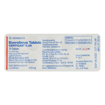 certican generic name