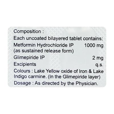 APRIGLIM MF 2mg/1000mg Tablet 10's