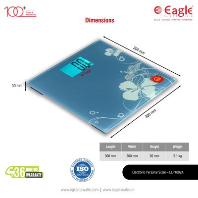 Eagle Digital Weighing Scale Slim Design (EEP-1002A) - Blue