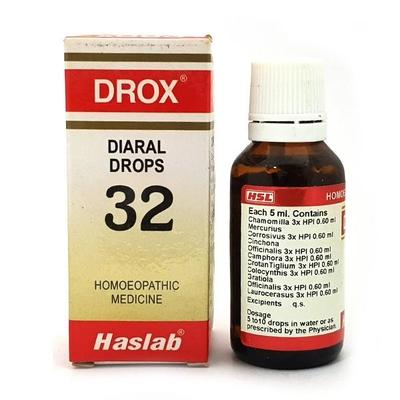 Buy Haslab Drox 32 Diaral Drops 30 ml online at best price-Homeopathy