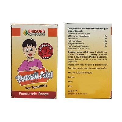 Buy Bakson's Tonsil Aid Paediatric Tablet 25 gm Online at Discounted ...