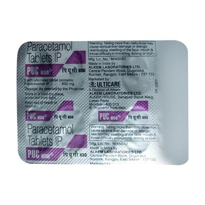 PUC 650mg Tablet 10's
