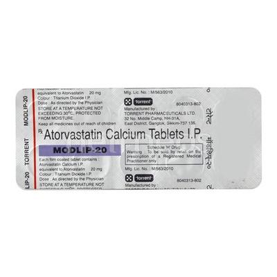 Modlip 20mg Tablet 10'S